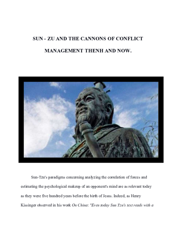 (DOC) ARE THERE LIFE LESSONS IN SUN TZU'S STRATEGIC THOUGHTS?
