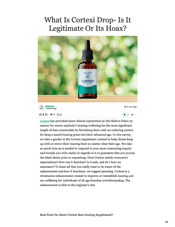 (PDF) What Is Cortexi Drop- Is It Legitimate Or Its Hoax? | Eden Jons - Academia.edu