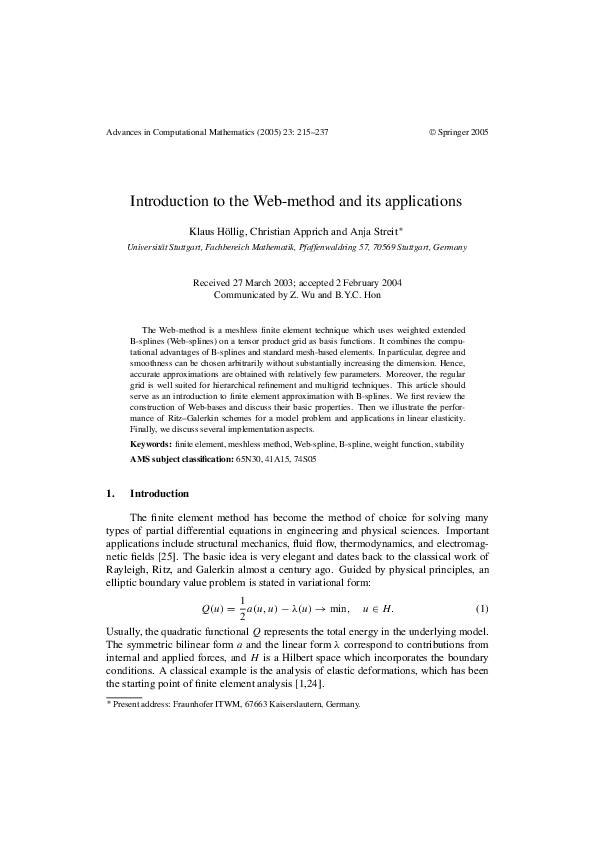 (PDF) Introduction to the Web-method and its applications | Klaus ...