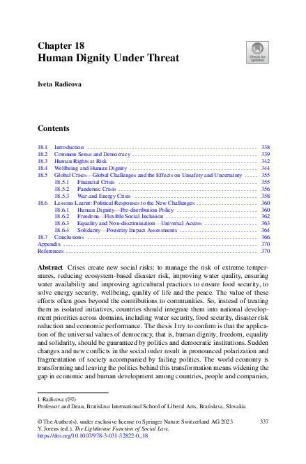 (PDF) Human Dignity Under Threat