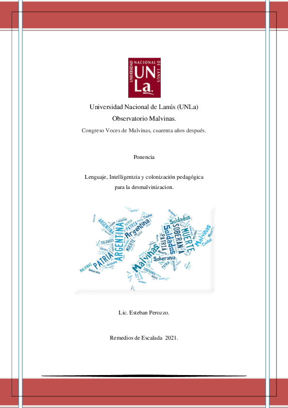 (PDF) Lenguaje Intelligentzia y colonizacion pedagogica