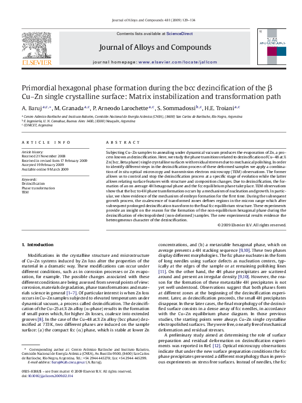 (PDF) Primordial hexagonal phase formation during the bcc ...