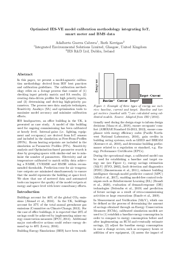 (PDF) Optimised IES-VE model calibration methodology integrating IoT ...