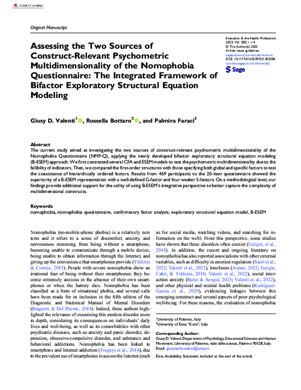 (PDF) Assessing the Two Sources of Construct-Relevant Psychometric ...