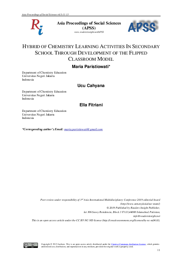 (PDF) Hybrid of Chemistry Learning Activities in Secondary School Through Development of the ...