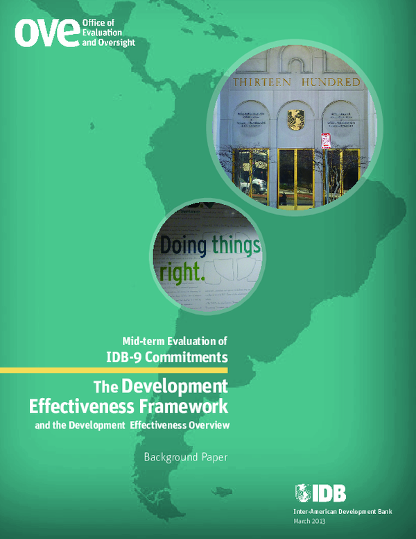 (PDF) IDB-9: The Development Effectiveness Framework and Overview