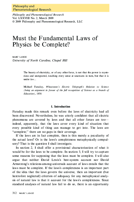(PDF) Must the Fundamental Laws of Physics be Complete?