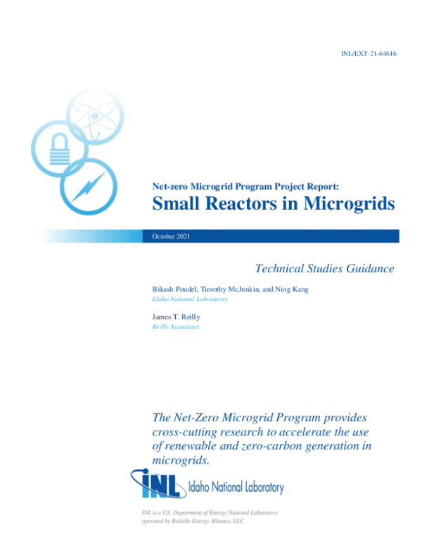 (PDF) Small Reactors in Microgrids: Technical Studies Guidance