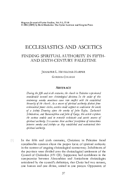 (PDF) Ecclesiastics and Ascetics