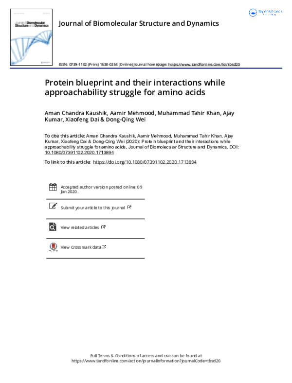 (PDF) Protein blueprint and their interactions while approachability ...