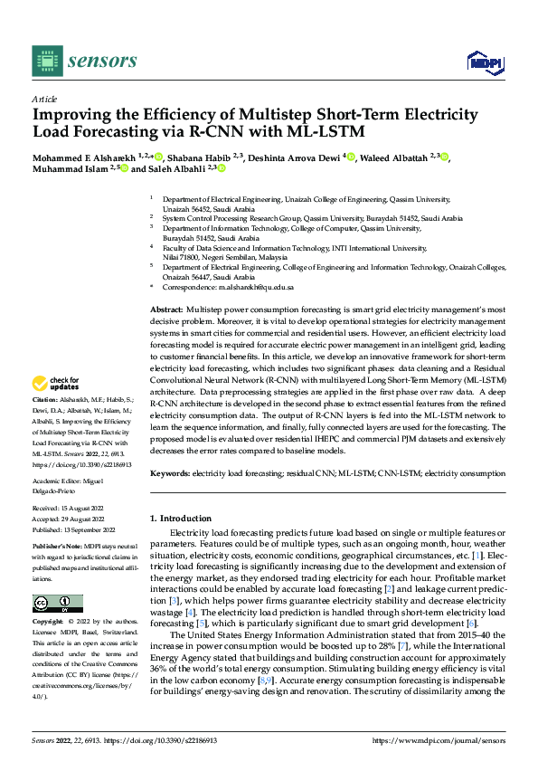 Pdf Improving The Efficiency Of Multistep Short Term Electricity Load