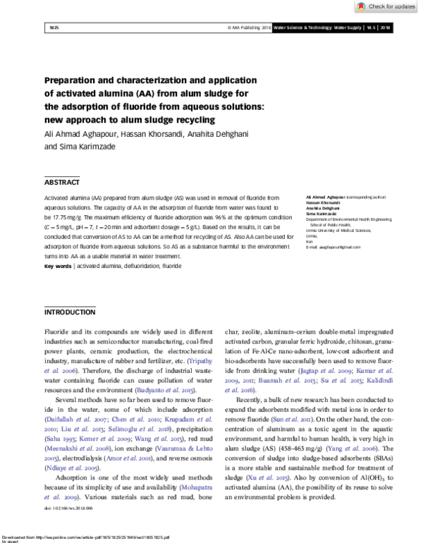 (PDF) Preparation and characterization and application of activated ...