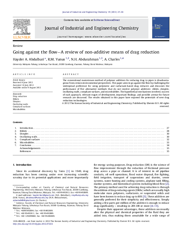(PDF) Going against the flow—A review of non-additive means of drag ...