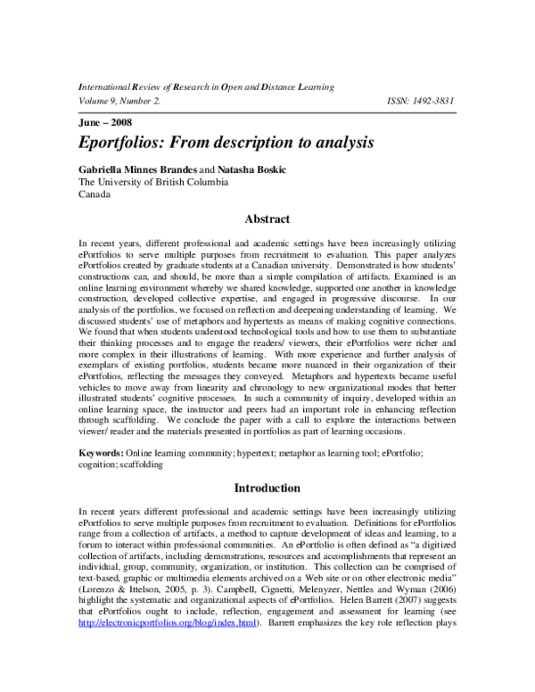 (PDF) Theoretical Framework : Reflection , metaphor and hypertext Reflection