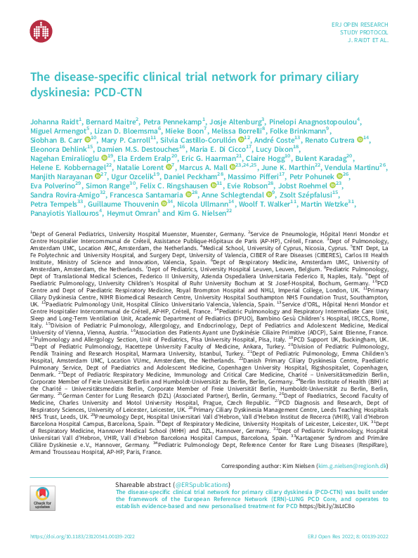 (PDF) The disease-specific clinical trial network for primary ciliary ...