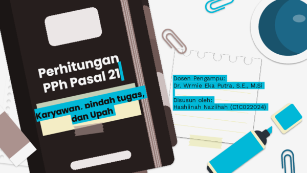 (PDF) PPT Perhitungan PPh Pasal 21 karyawan pindah tugas upah