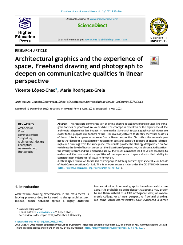 (PDF) Architectural graphics and the experience of space. Freehand ...