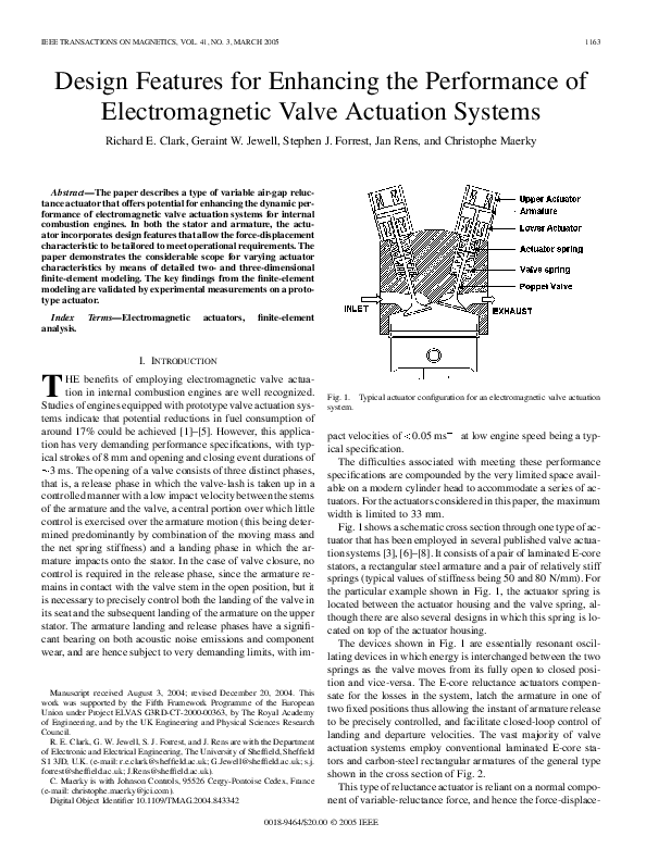 (PDF) Design features for enhancing the performance of electromagnetic valve actuation systems ...
