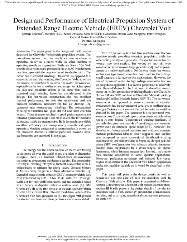 (PDF) Design and Performance of Electrical Propulsion System of ...