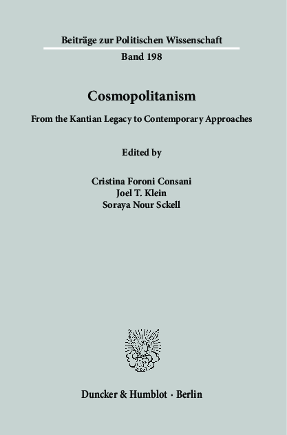 (PDF) Cosmopolitanism. From the Kantian Legacy to Contemporary Approaches