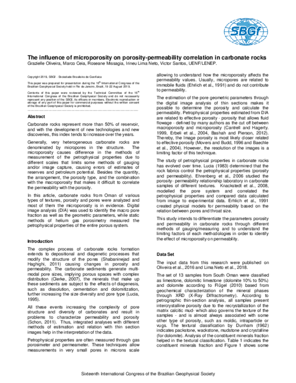 (PDF) The influence of microporosity on porosity-permeability ... (PDF) The influence of microporosity on porosity-permeability ...