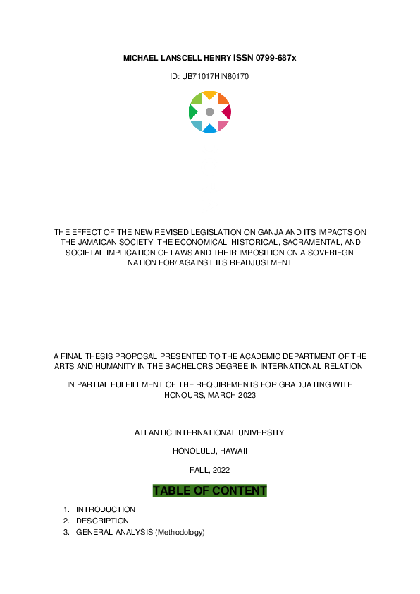 (PDF) IRIS THESIS PROPOSAL