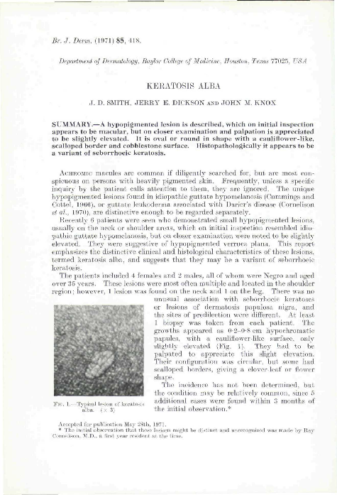 (PDF) Keratosis Alba
