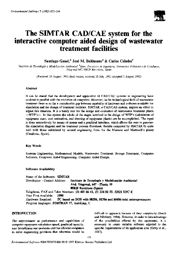 (PDF) The SIMTAR CAD/CAE system for the interactive computer aided ...