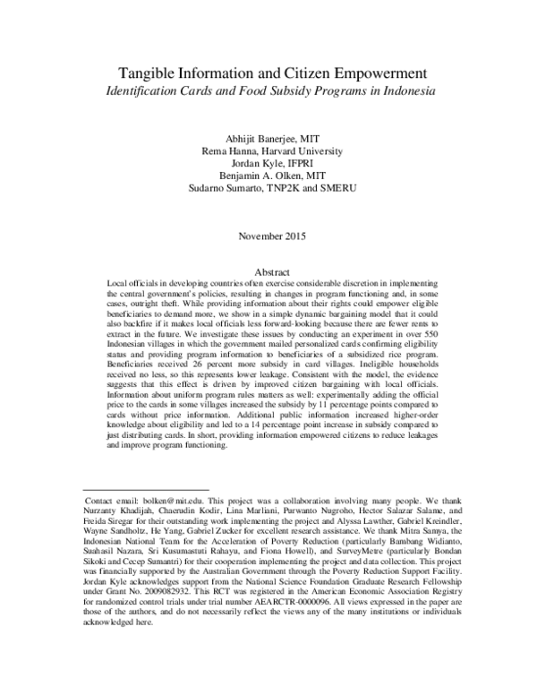 (PDF) Tangible Information and Citizen Empowerment: Identification ...