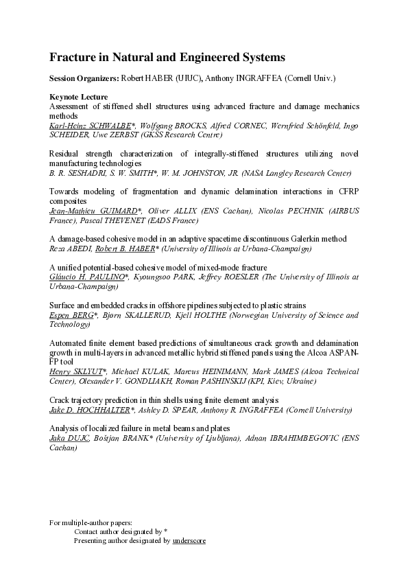 (PDF) Assessment of stiffened shell structures using advanced fracture and damage mechanics ...