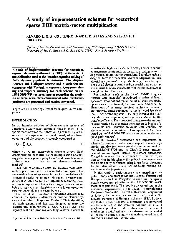 (PDF) A study of implementation schemes for vectorized sparse EBE matrix-vector multiplication