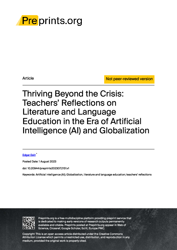 (PDF) Thriving Beyond the Crisis: Teachers’ Reflections on Literature ...