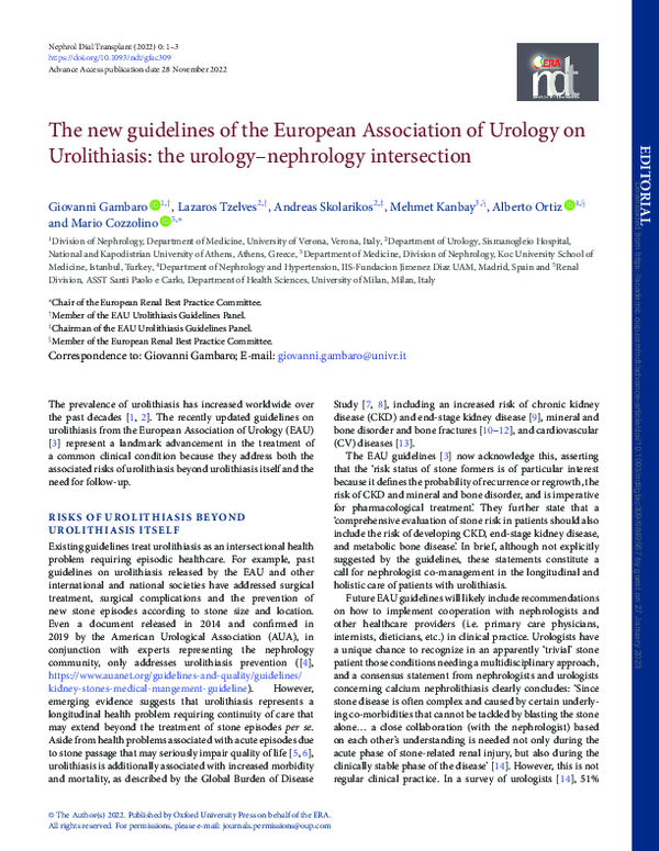 (PDF) The new guidelines of the European Association of Urology on ...