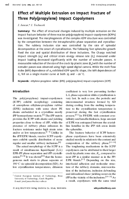 (PDF) Effect of Multiple Extrusion on Impact Fracture of Three Poly ...