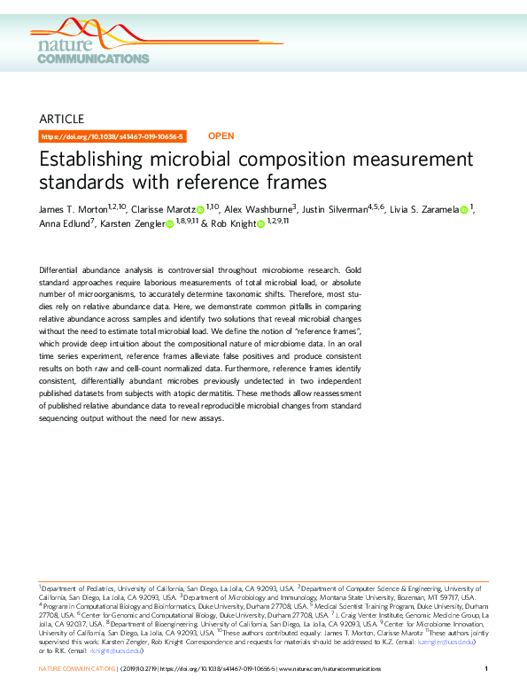 (PDF) Establishing microbial composition measurement standards with ...