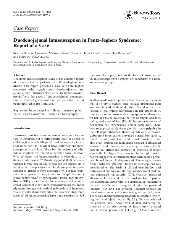 Pdf Unusual Case Of Small Bowel Intussusception In Adult Revealing A