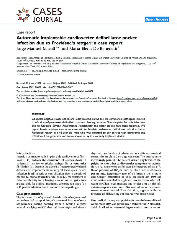 (PDF) Open Access Automatic implantable cardioverter defibrillator ...