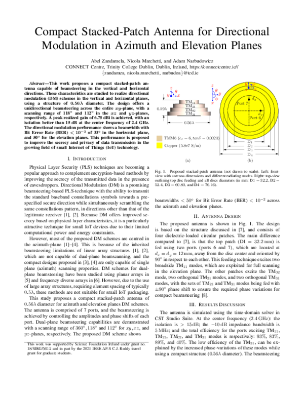 (PDF) Compact Stacked-Patch Antenna for Directional Modulation in ...