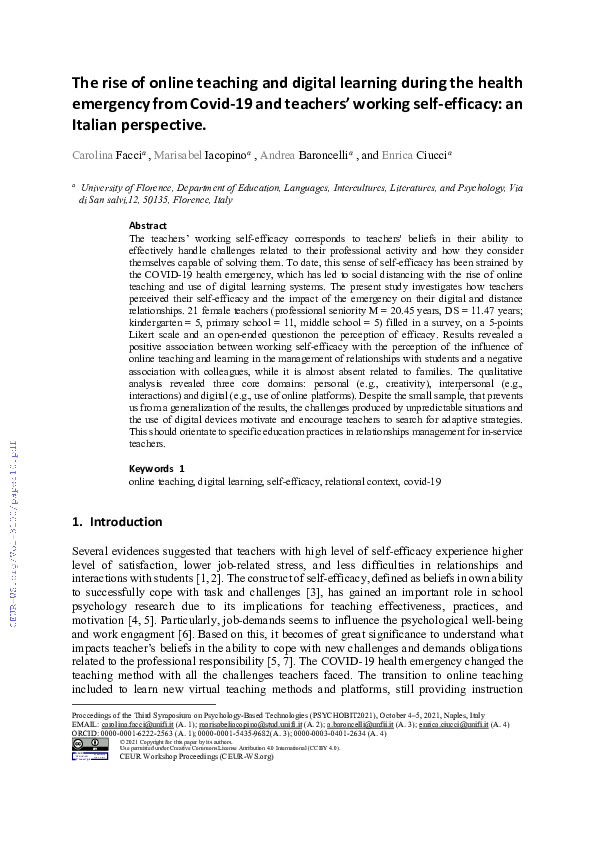 (PDF) The rise of online teaching and digital learning during the ...