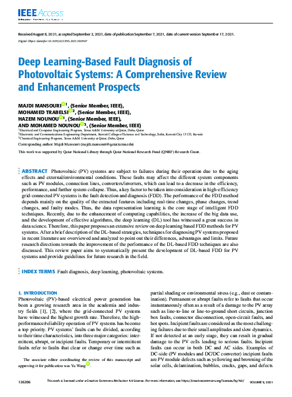 (PDF) Deep Learning-Based Fault Diagnosis of Photovoltaic Systems: A ...