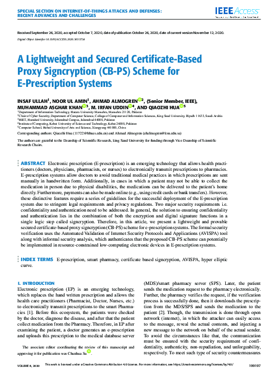 Pdf A Lightweight And Secured Certificate Based Proxy Signcryption 5069