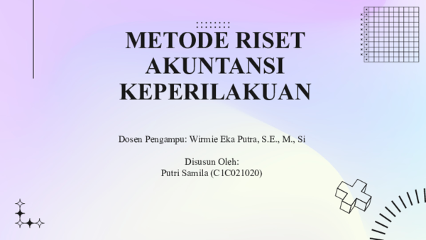 (PPT) PPT METODE RISET AKUNTANSI KEPERILAKUAN