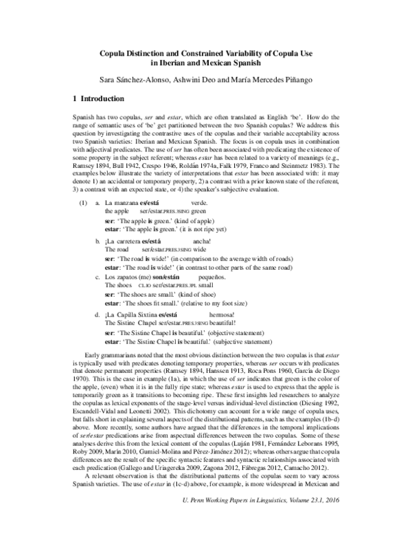 (PDF) Copula Distinction and Constrained Variability of Copula Use in ...