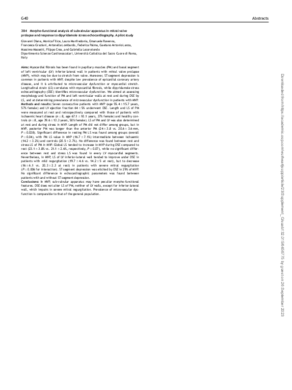 (PDF) 384 Morpho-functional analysis of subvalvular apparatus in mitral ...