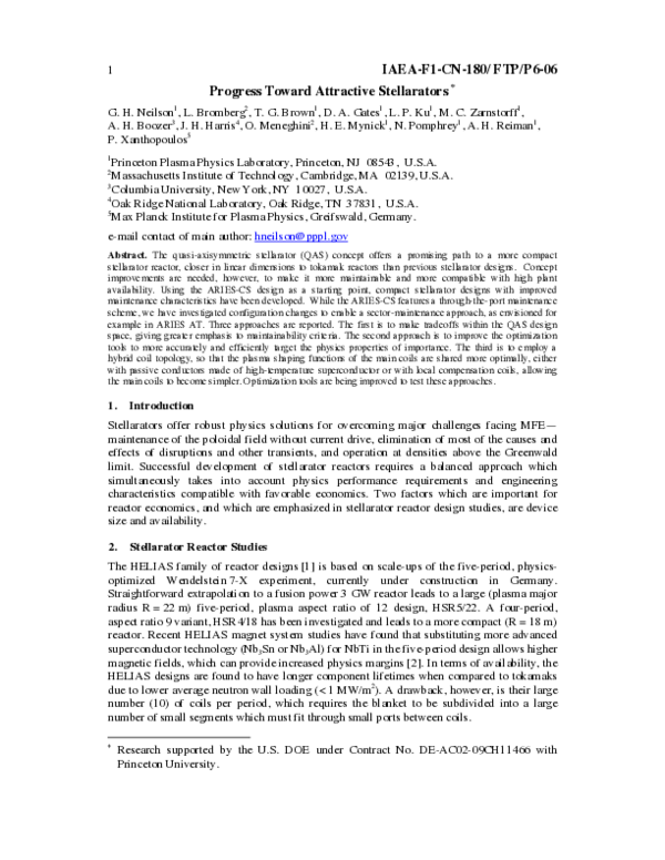 (PDF) 1 IAEA-F 1-CN-180 / FTP / P 606 Progress Toward Attractive ...