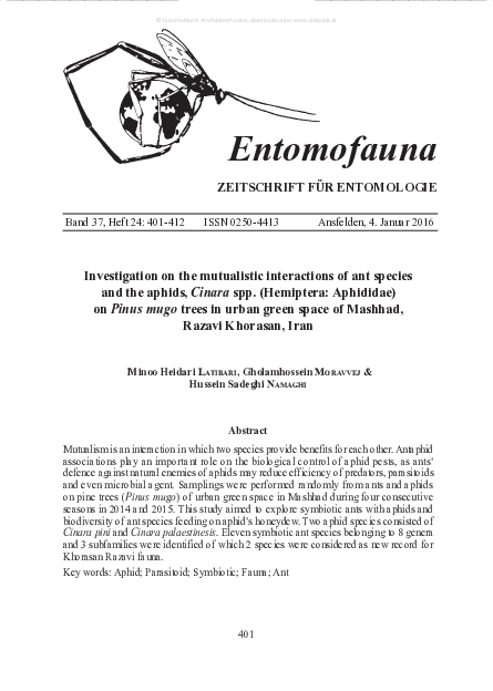 (PDF) Investigation on the mutualistic interactions of ant species and ...