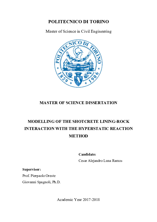 (PDF) Modelling of the Shotcrete Lining-Rock Interaction with the ...