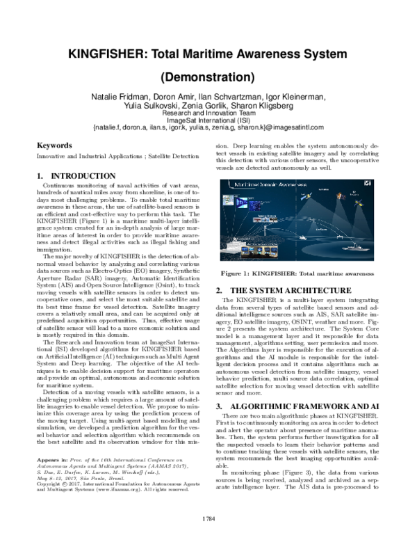 (PDF) KINGFISHER : Total Maritime Awareness System ( Demonstration )