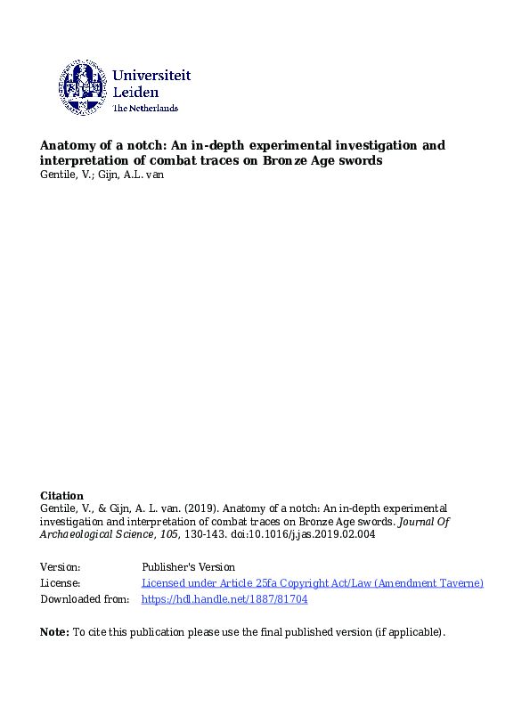 (PDF) Anatomy of a notch. An in-depth experimental investigation and ...