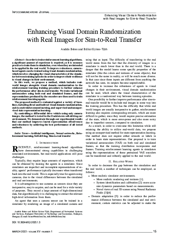 (PDF) Enhancing Visual Domain Randomization with Real Images for Sim-to-Real Transfer